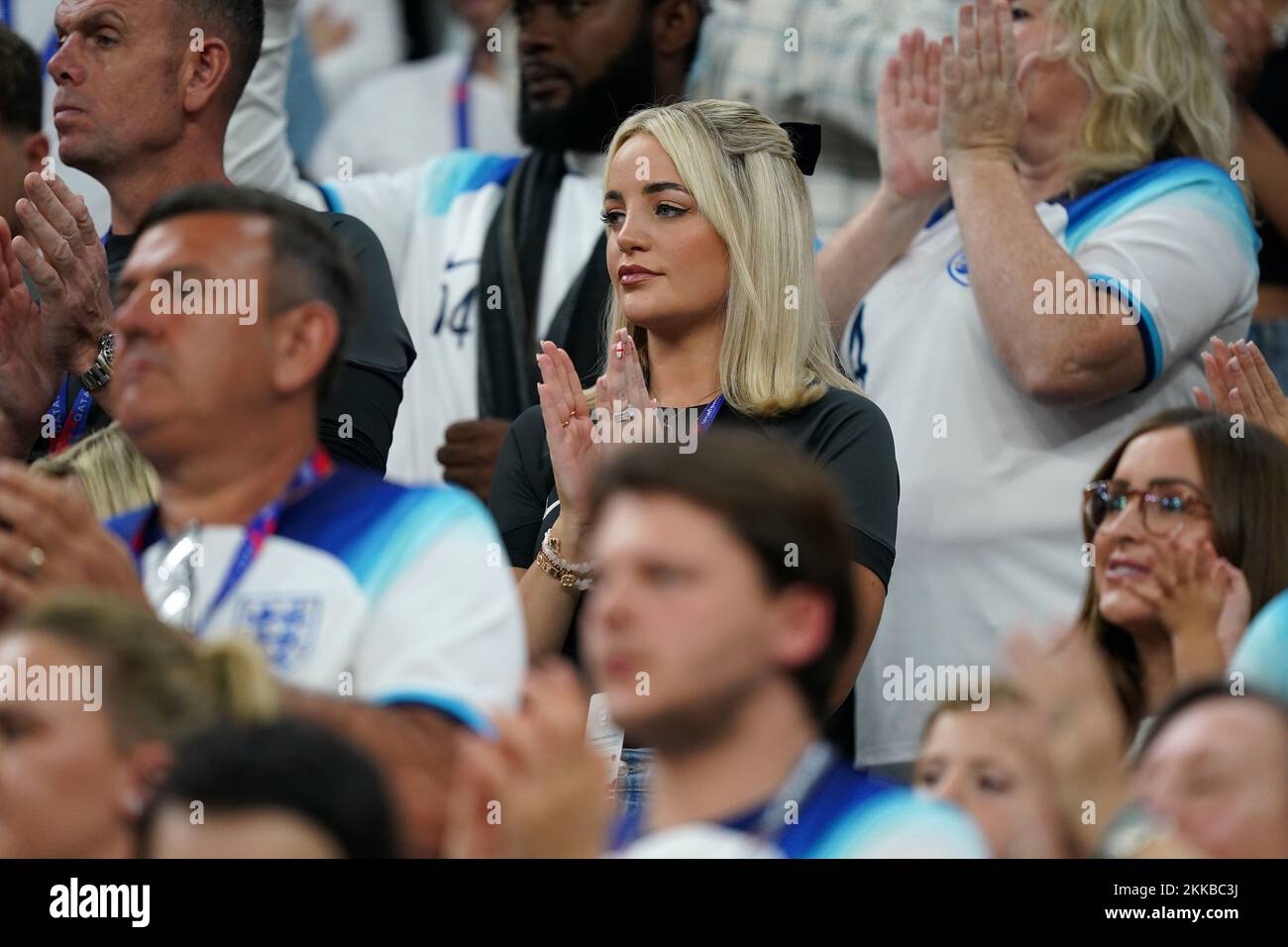 Megan Pickford, wife of England goalkeeper Jordan Pickford, in the ...