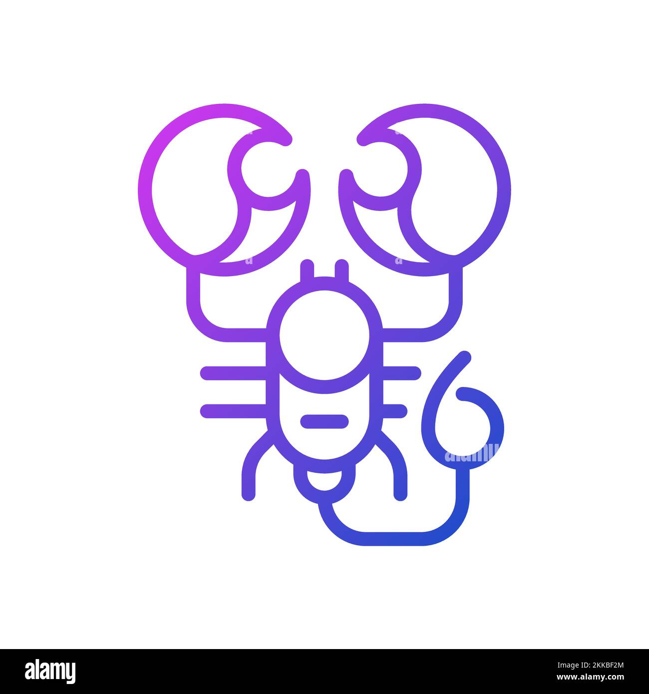 Scorpion pixel perfect gradient linear vector icon Stock Vector Image ...