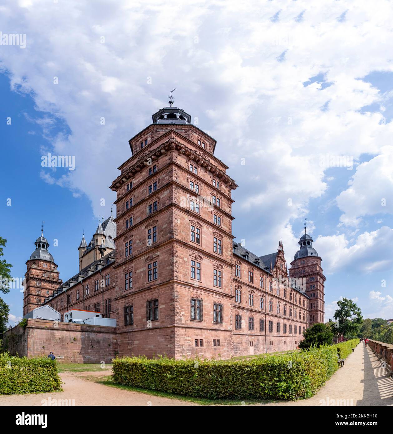 Aschaffenburg, Germany - August 26, 2019: famous city castle in ...
