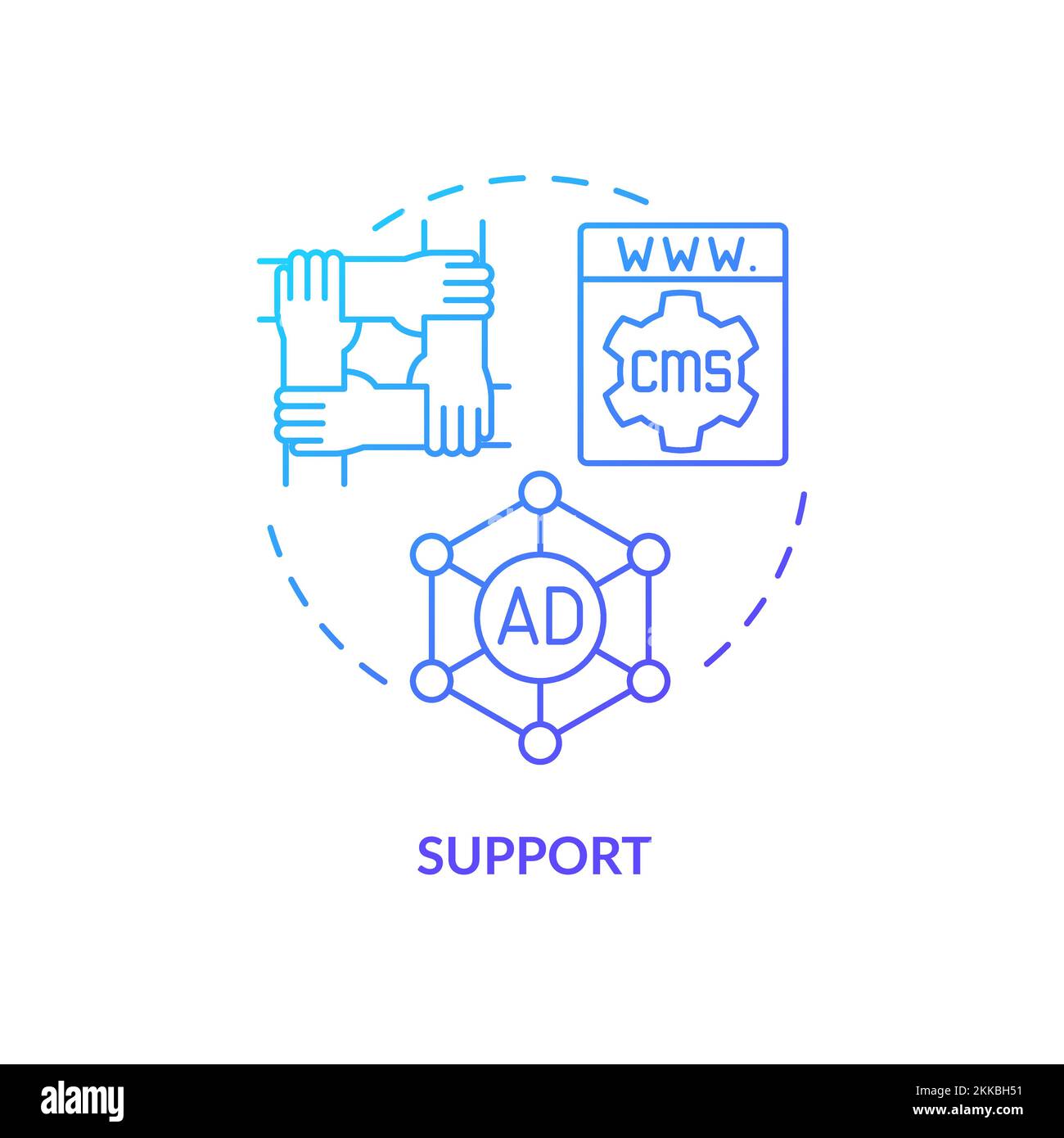 Support blue gradient concept icon Stock Vector Image & Art - Alamy Support blue gradient concept icon Stock Vector Image & Art - Alamy