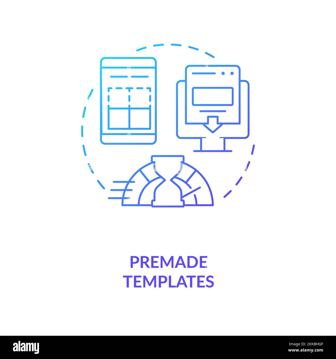 Premade templates blue gradient concept icon Stock Vector Image & Art ...