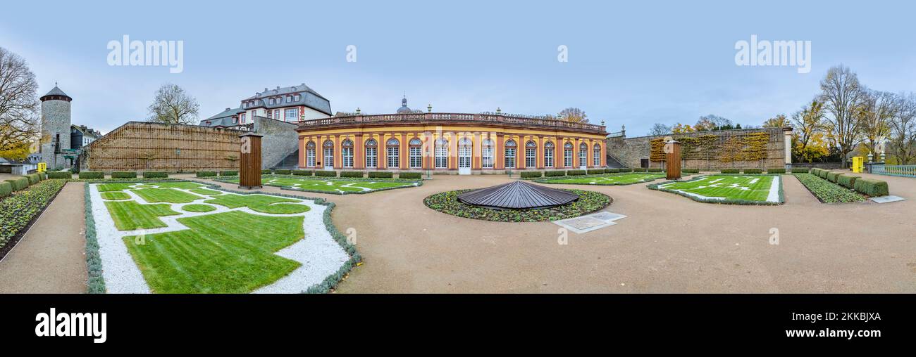 Weilburg, Germany - November 13, 2019: The historic Orangery of the ...