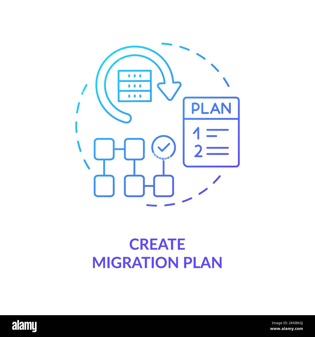 Create migration plan blue gradient concept icon Stock Vector Image ... Create migration plan blue gradient concept icon Stock Vector Image ...
