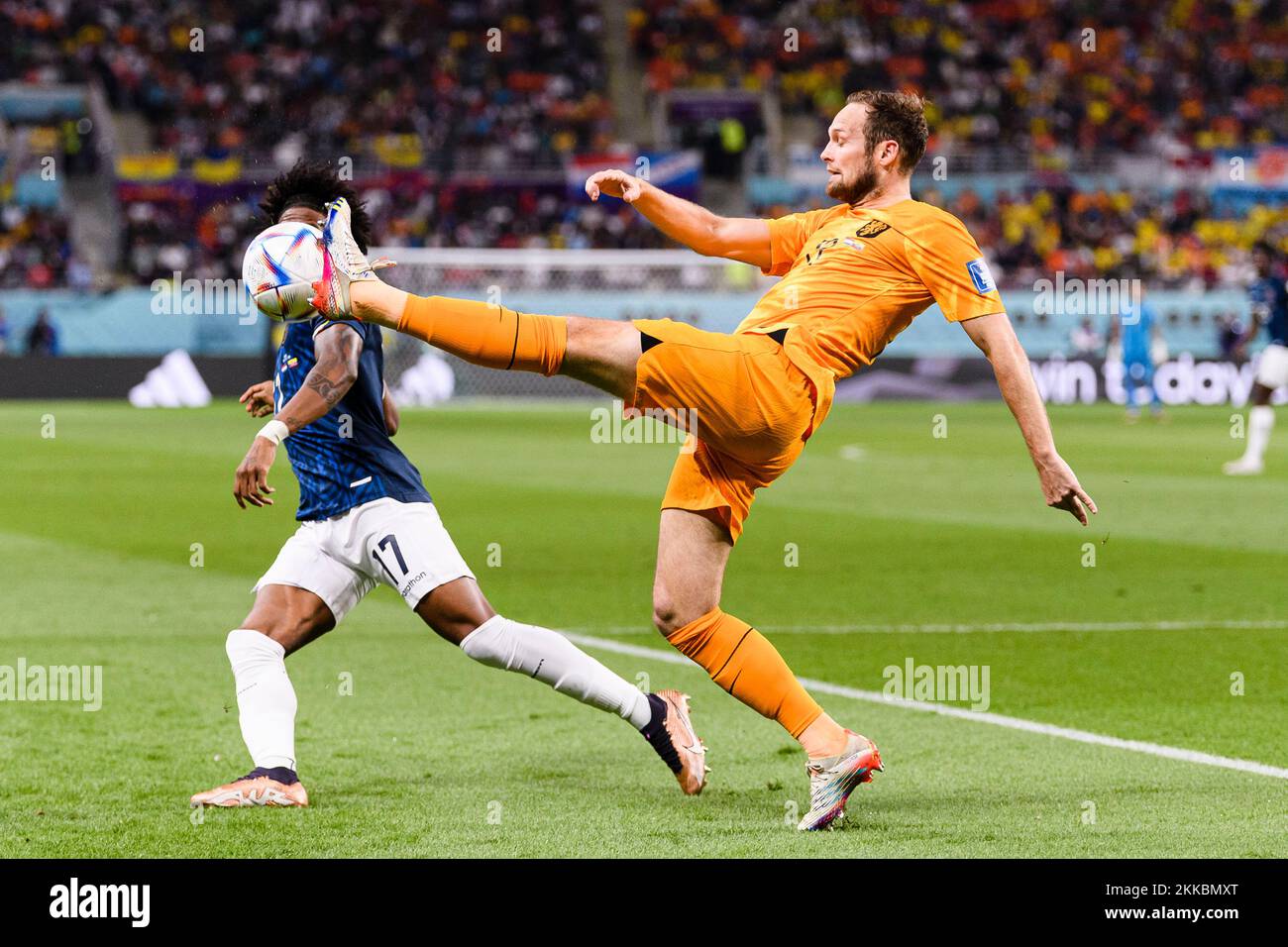 Doha, Qatar, Nov 25th 2022: Daley Blind of Netherlands and Angelo ...