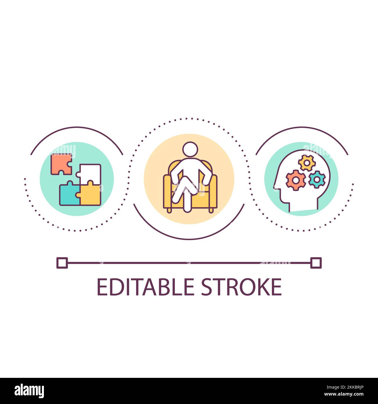 Psychological care loop concept icon Stock Vector Image & Art - Alamy