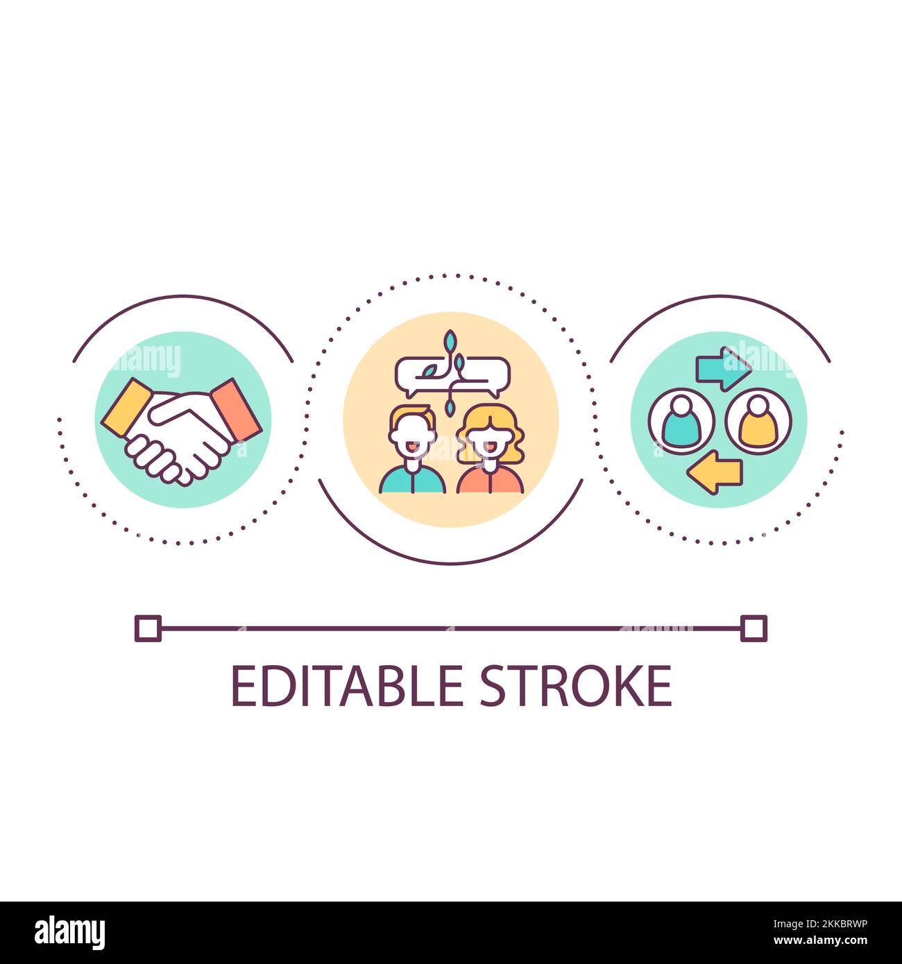 Build strong relationship loop concept icon Stock Vector Image & Art ...