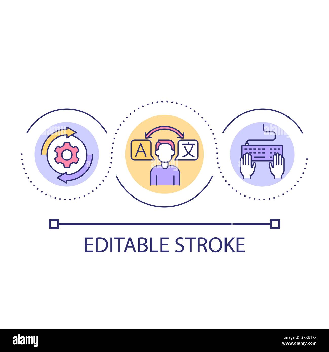 Translator line hi-res stock photography and images - Alamy