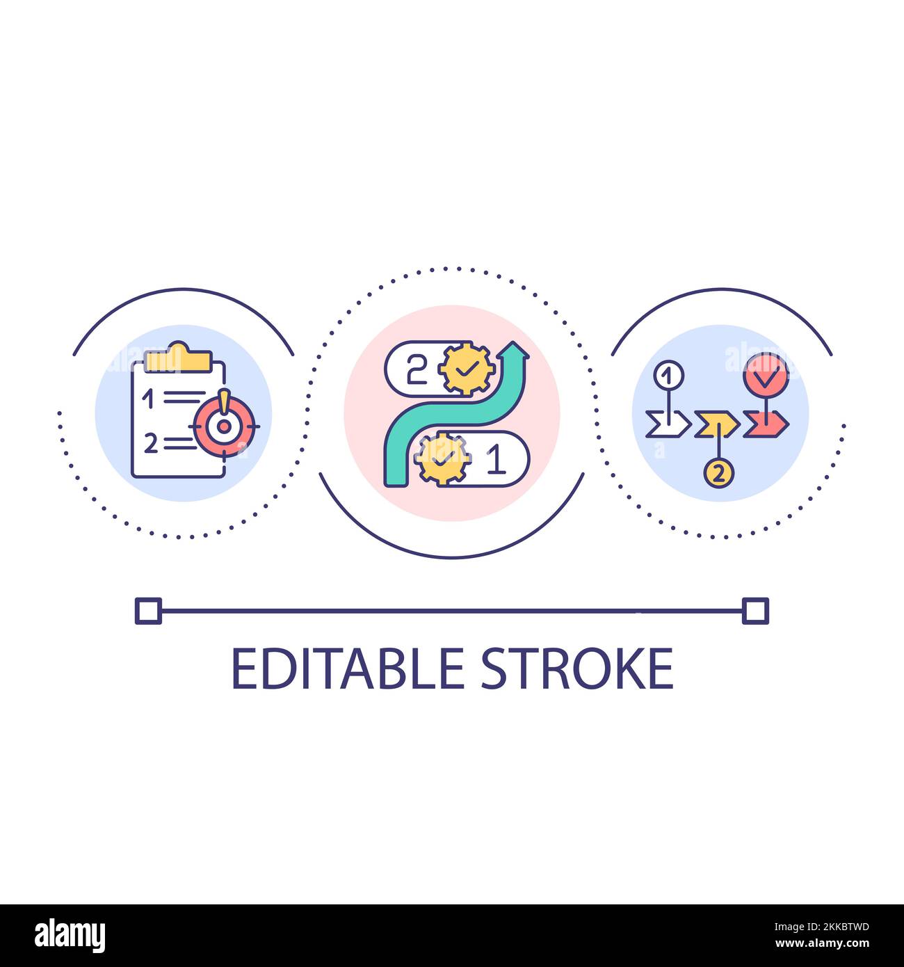 Improve strategy loop concept icon Stock Vector Image & Art - Alamy