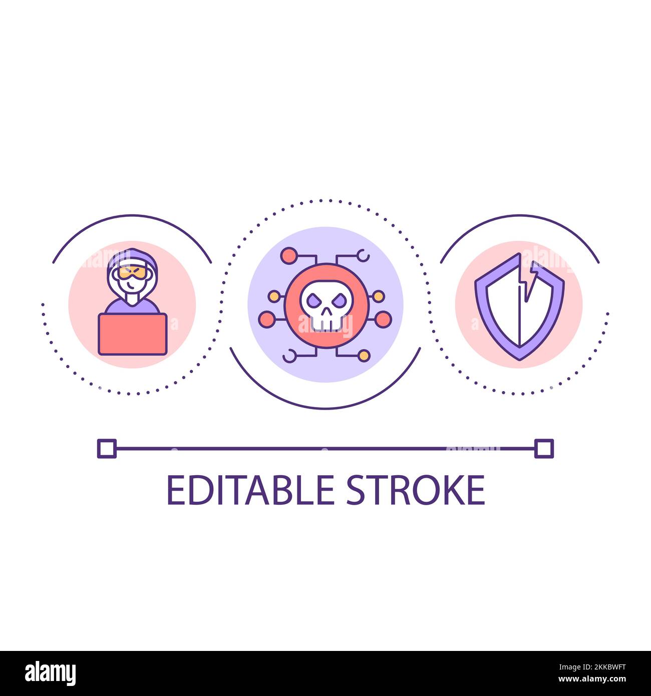 Social engineering attack loop concept icon Stock Vector Image & Art ...