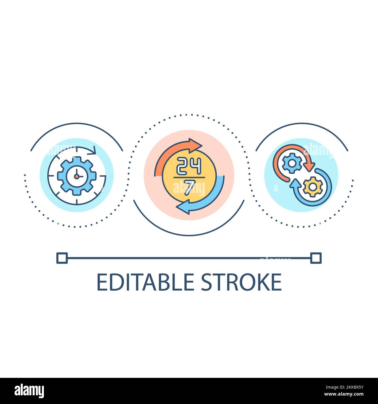 Around clock schedule loop concept icon Stock Vector Image & Art - Alamy
