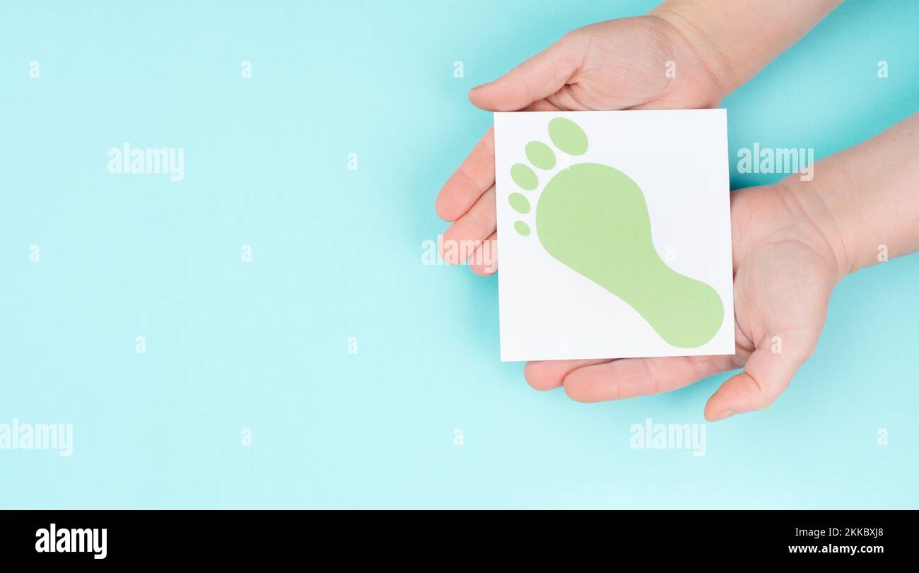 Green co2 footprint, carbon emission, climate change and global warming ...