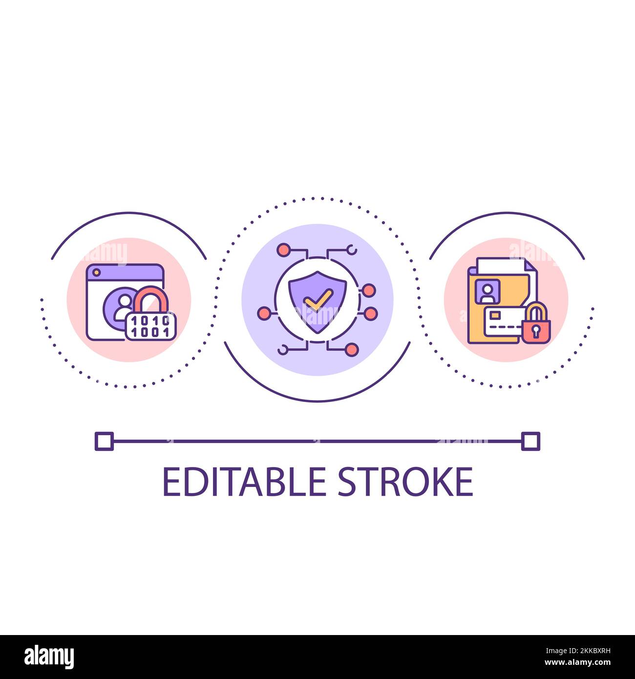 Personal data protection loop concept icon Stock Vector Image & Art - Alamy