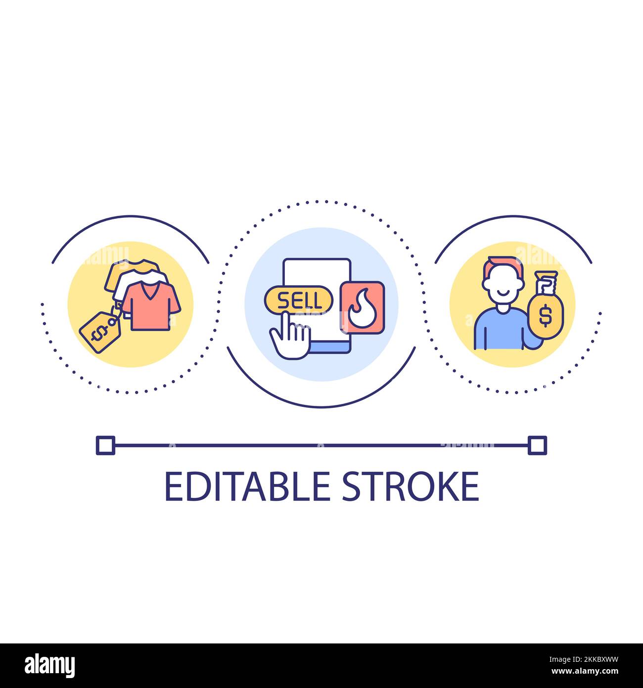 Online shopping loop concept icon Stock Vector Image & Art - Alamy