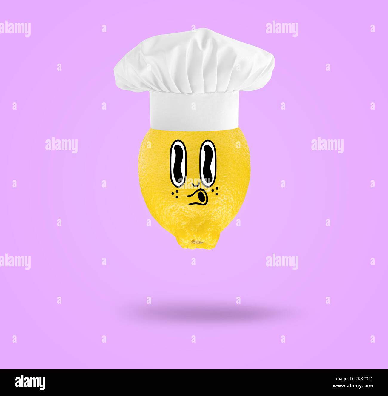 Modern art collage. Chef lemon. Modern food concept Stock Photo - Alamy