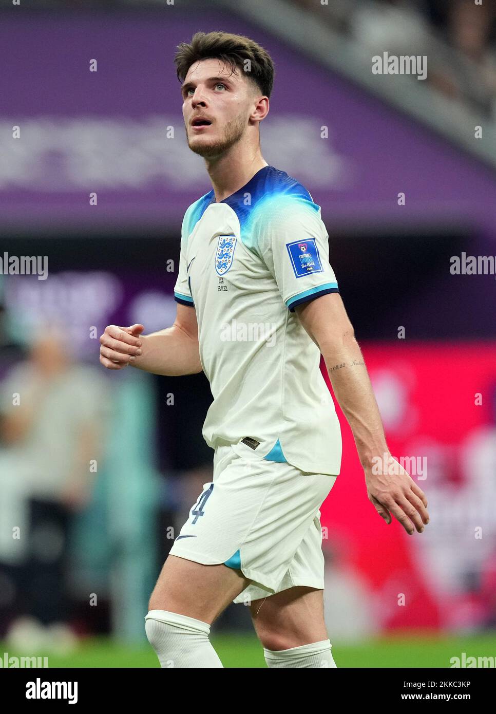 England's Declan Rice during the FIFA World Cup Group B match at the Al ...