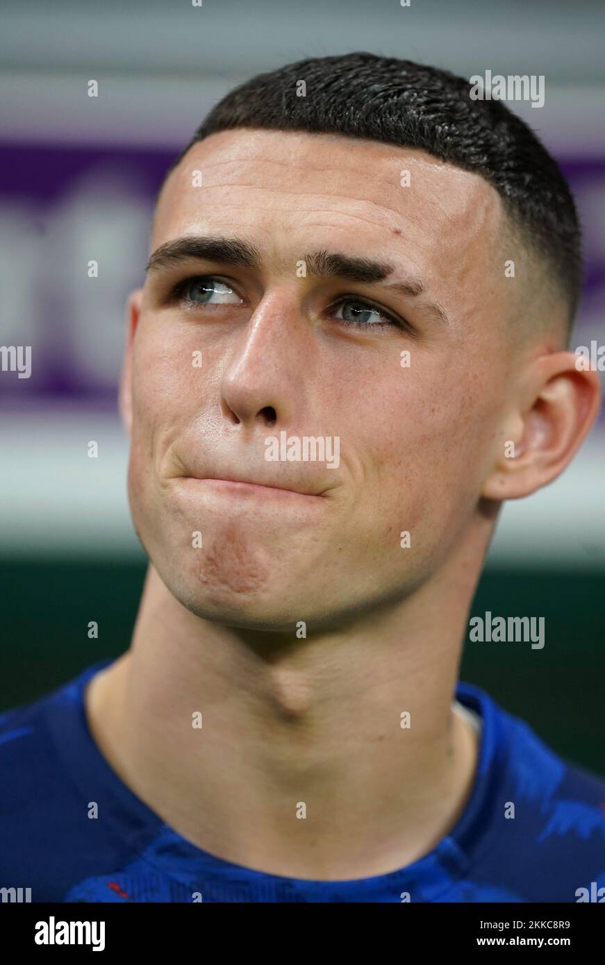 England's Phil Foden before the FIFA World Cup Group B match at the Al ...