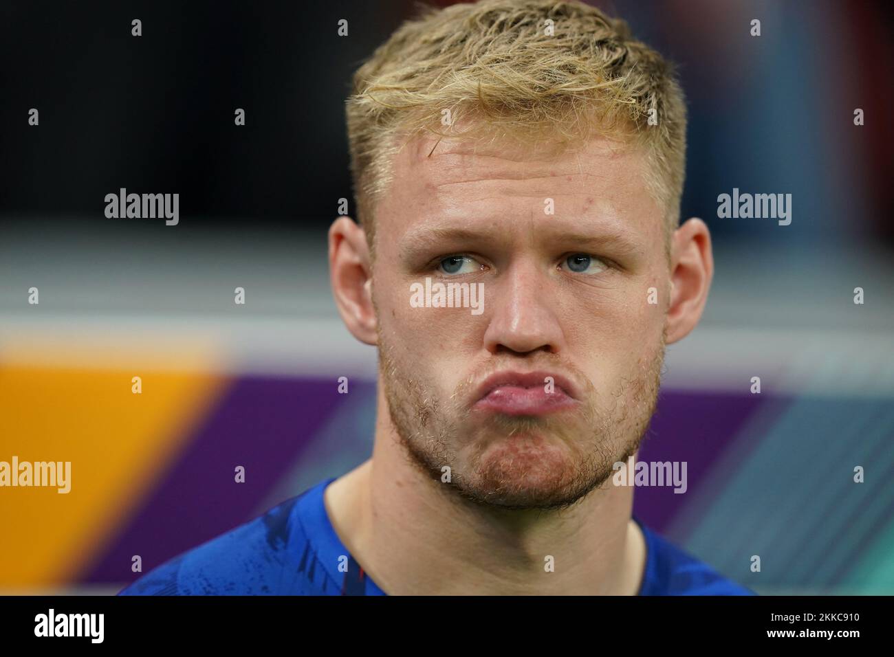 England goalkeeper Aaron Ramsdale during the FIFA World Cup Group B ...