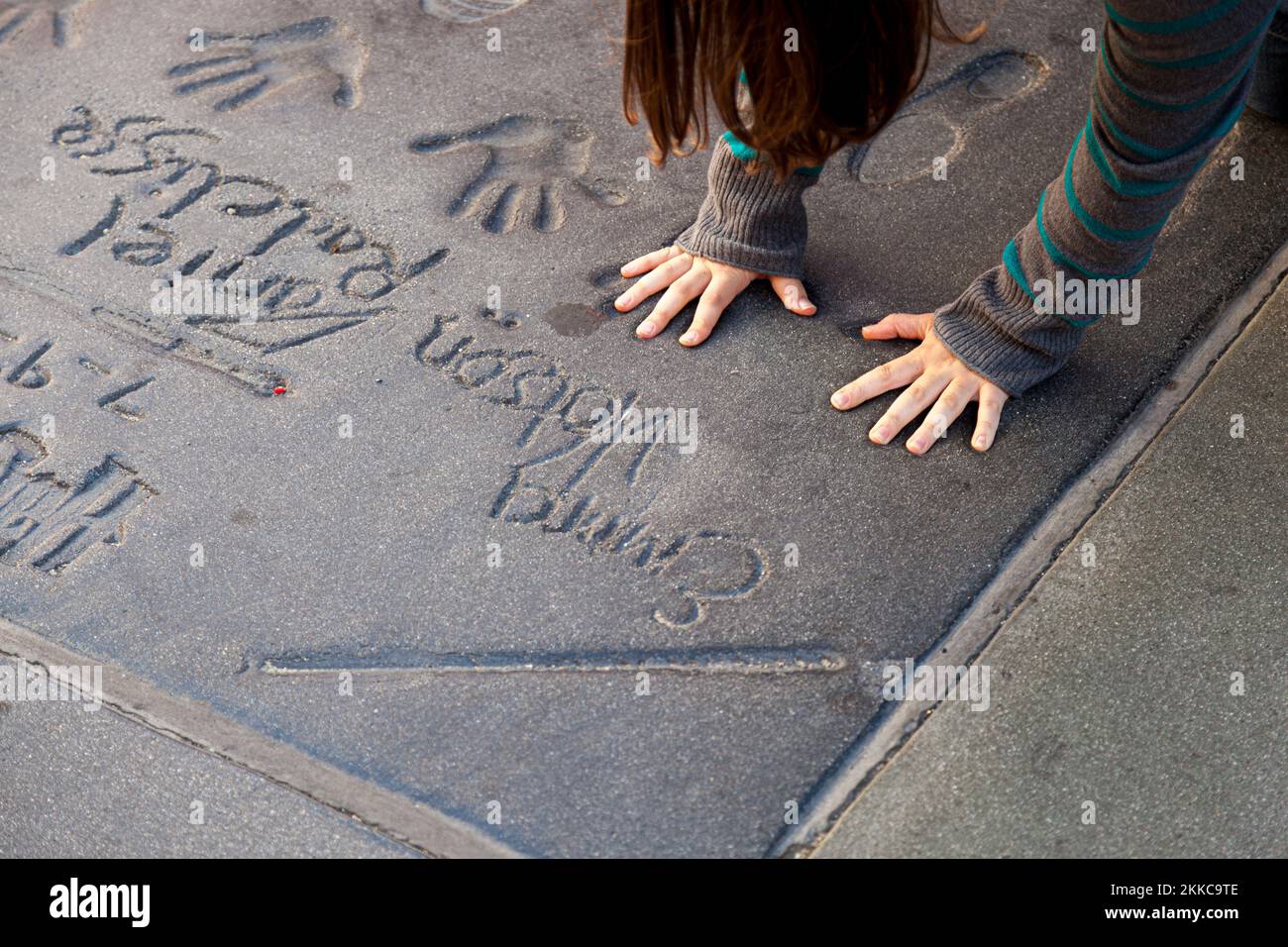 Los Angeles, USA - June 26, 2012: handprints of stars in Hollywood in ...
