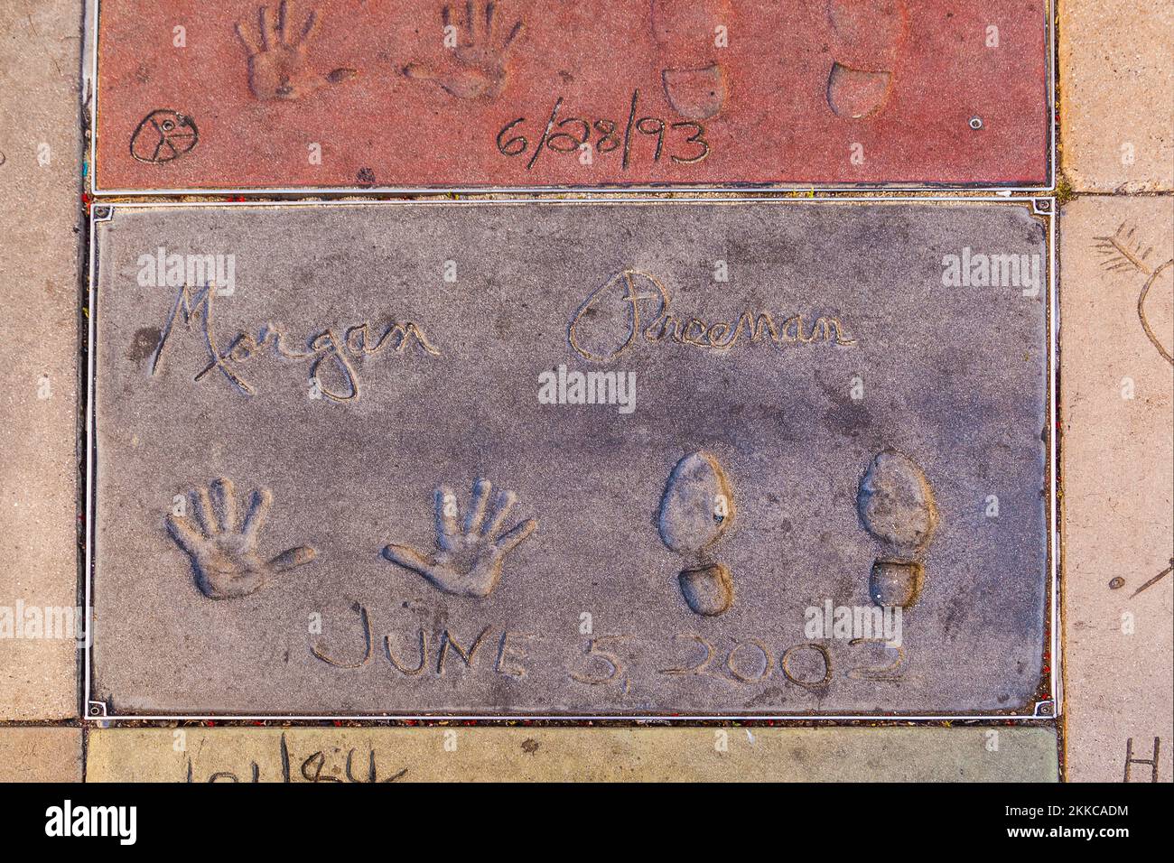 Los Angeles, USA - June 26, 2012: handprints of Morgan Freeman in ...
