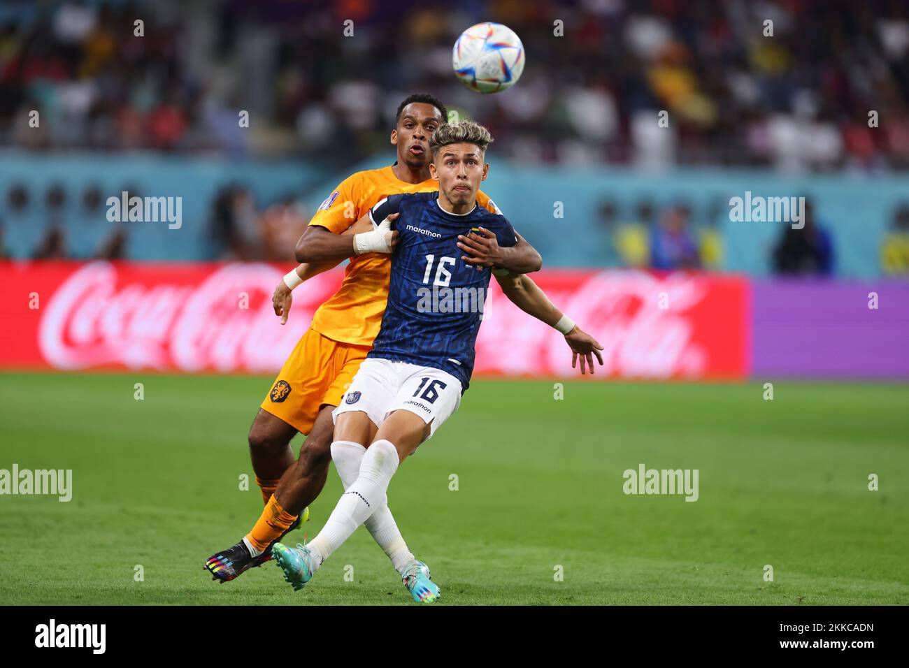 Al Rayyan, Qatar. 25th Nov, 2022. (L to R) Jurri Timber (NED), Jeremy ...