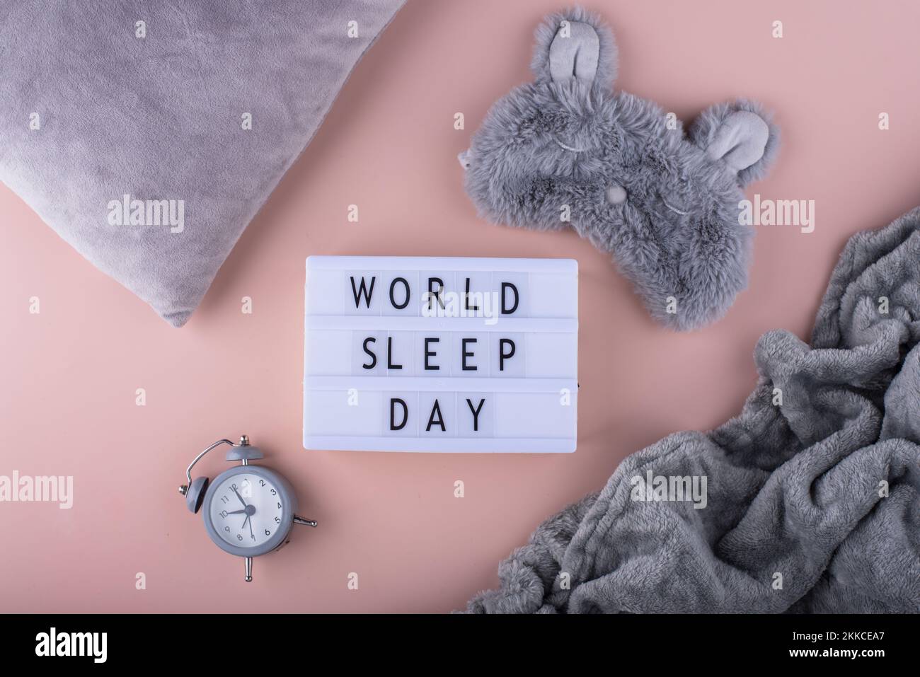 World sleep day concept with alarm clock Stock Photo - Alamy