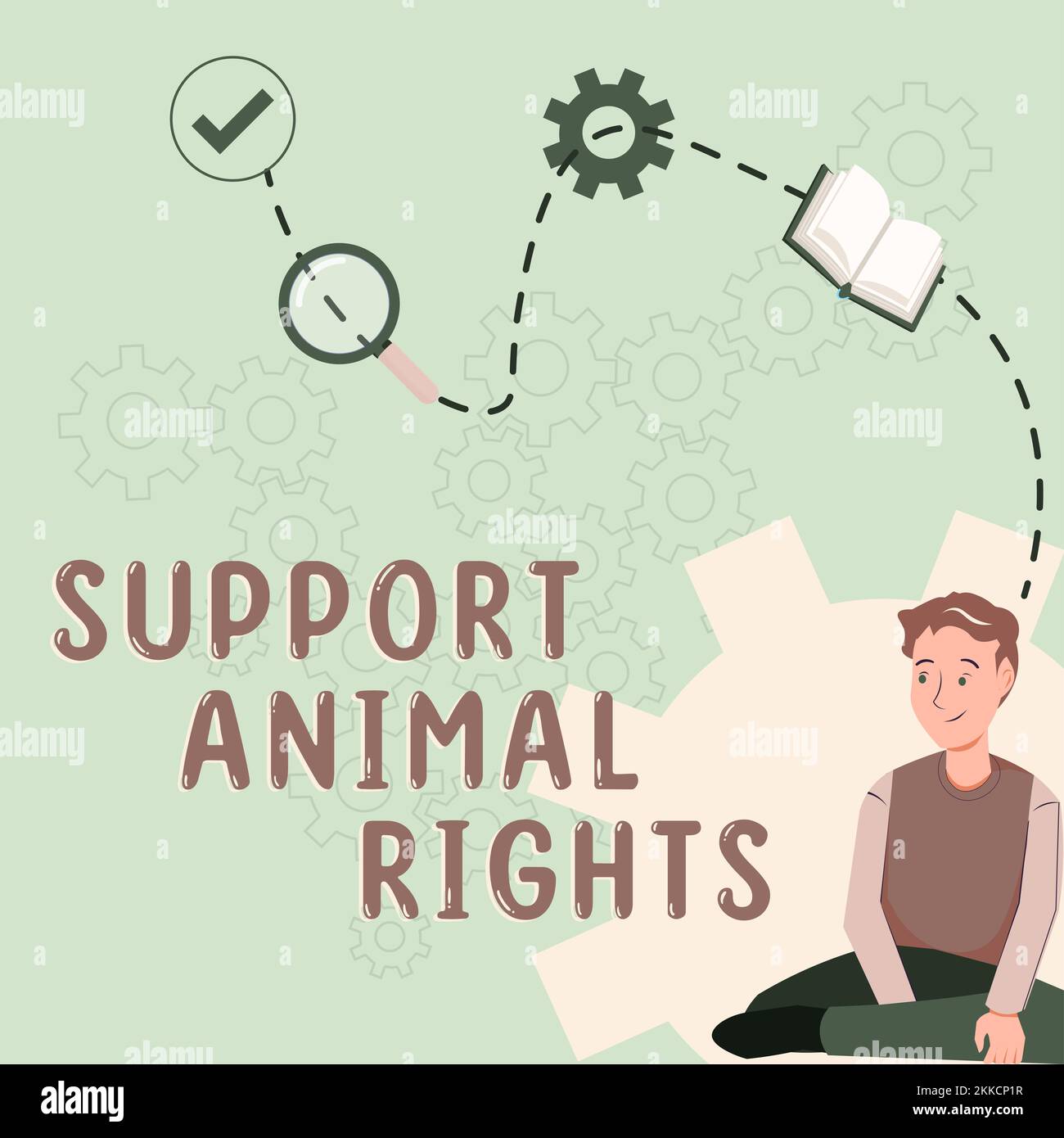 Inspiration showing sign Support Animal Rights. Internet Concept ...