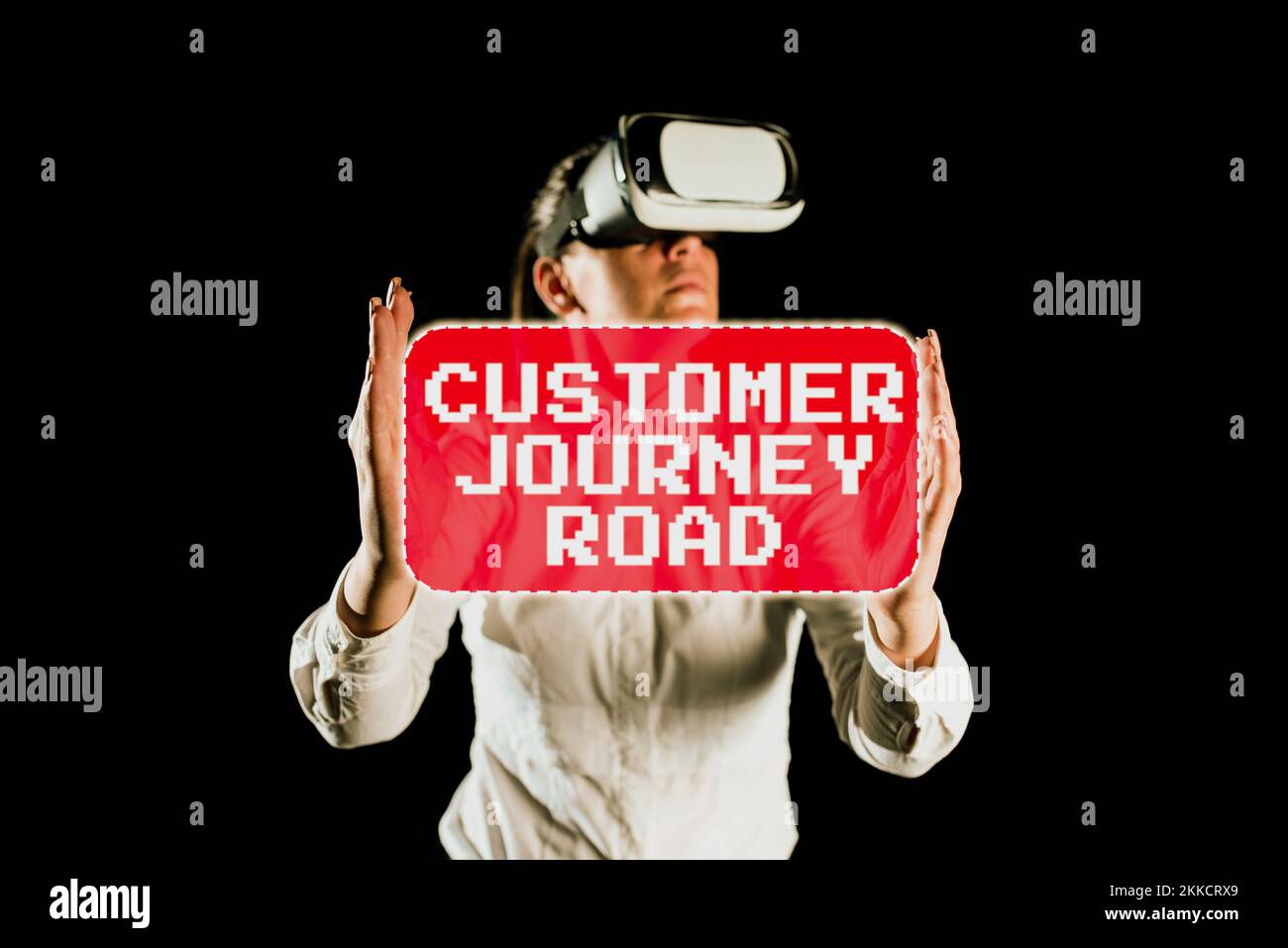 Conceptual caption Customer Journey Road. Business showcase Customer ... Conceptual caption Customer Journey Road. Business showcase Customer ...