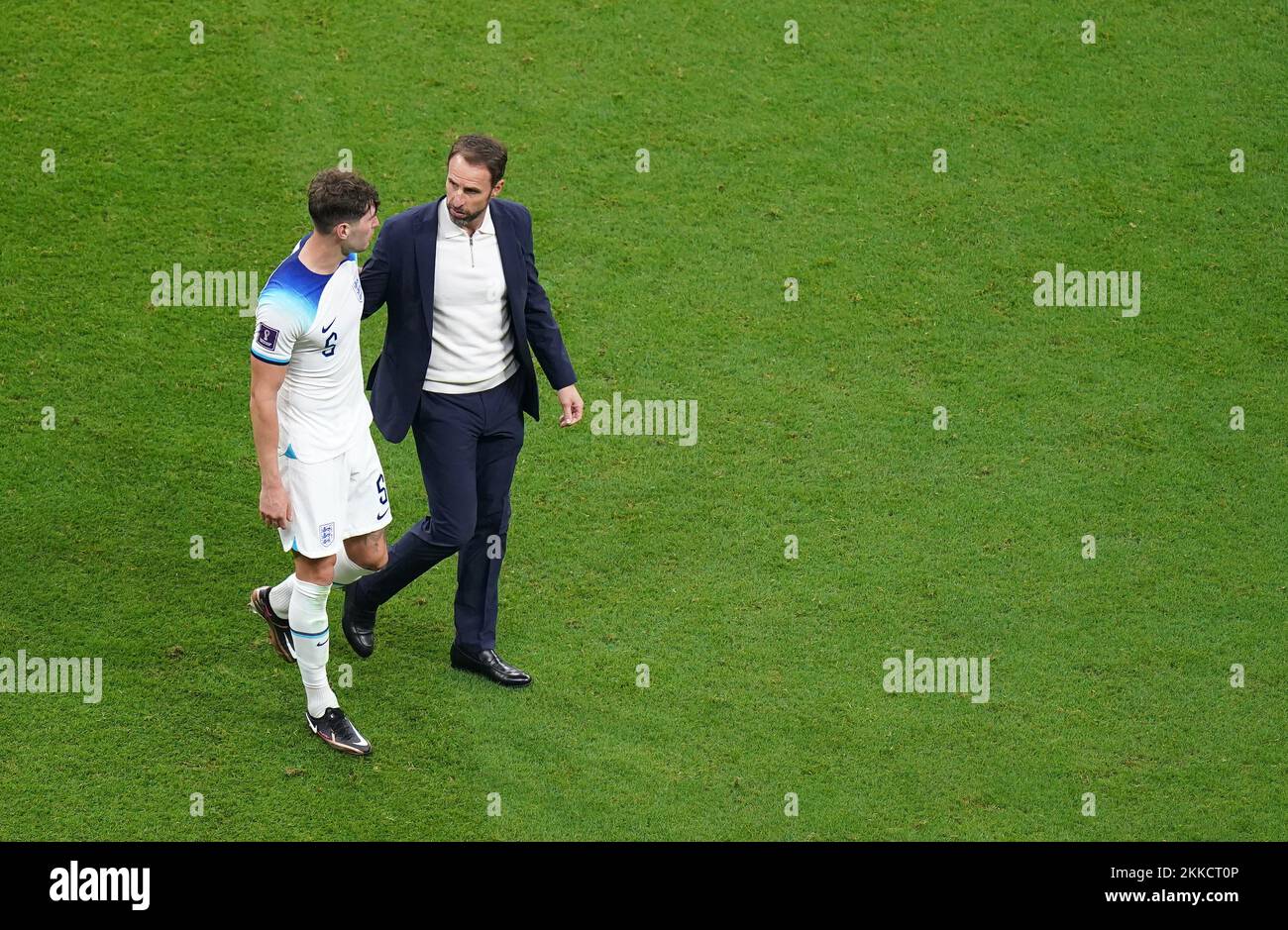 England's John Stones and manager Gareth Southgate appear dejected ...