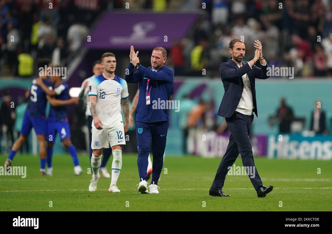 England manager Gareth Southgate applauds the fans after the FIFA World ...