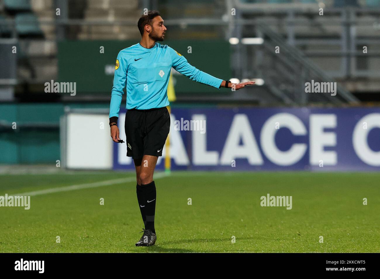 DEN HAAG, NETHERLANDS - NOVEMBER 25: Referee Giovanni Jaggan during the ...