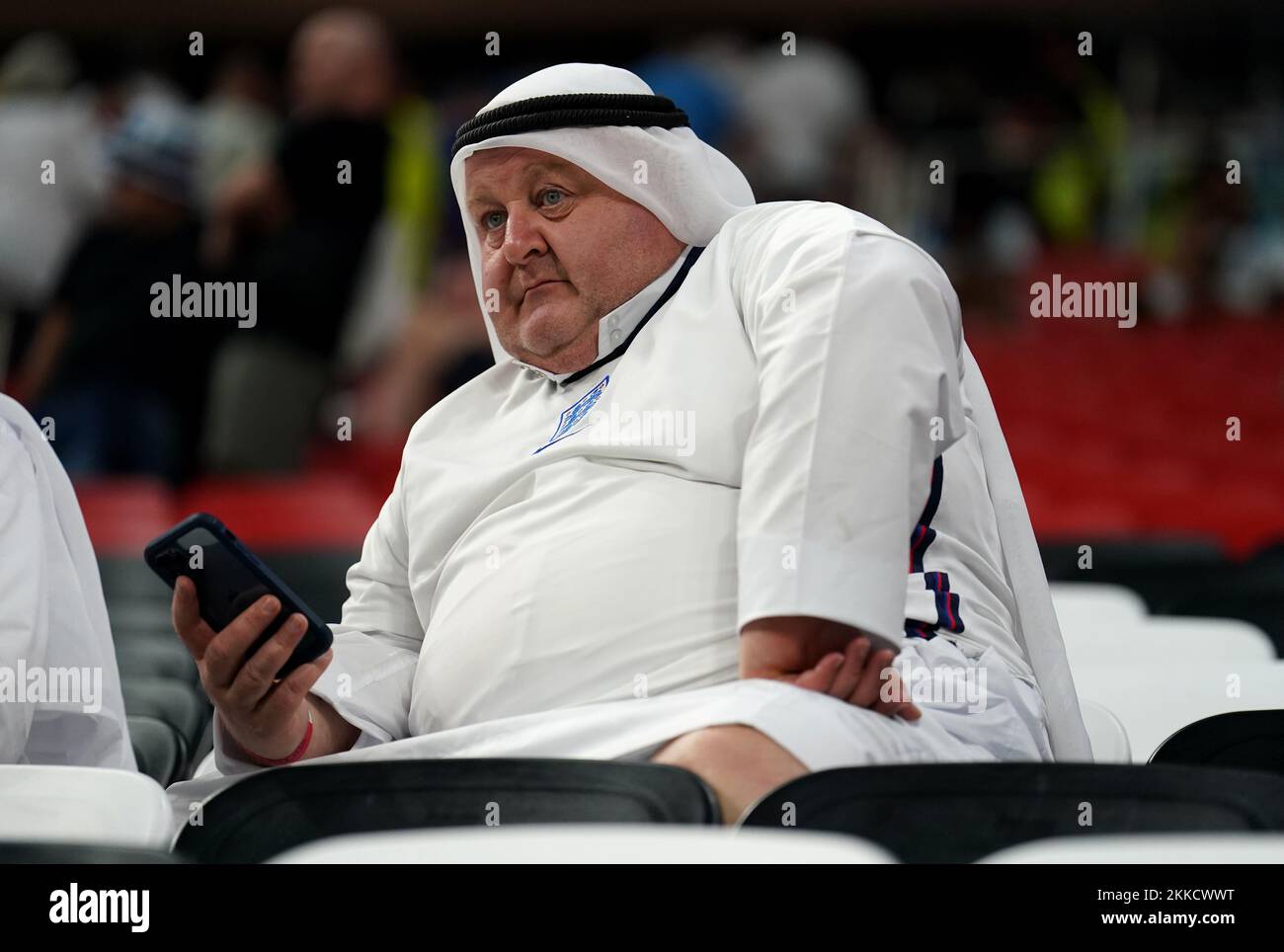 England fans appear dejected in the stands after the FIFA World Cup ...