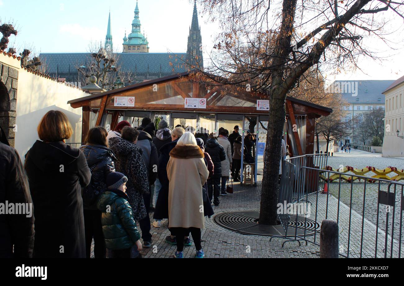 Christmas markets starts at Prague Castle, Czech Republic, November 25 ...