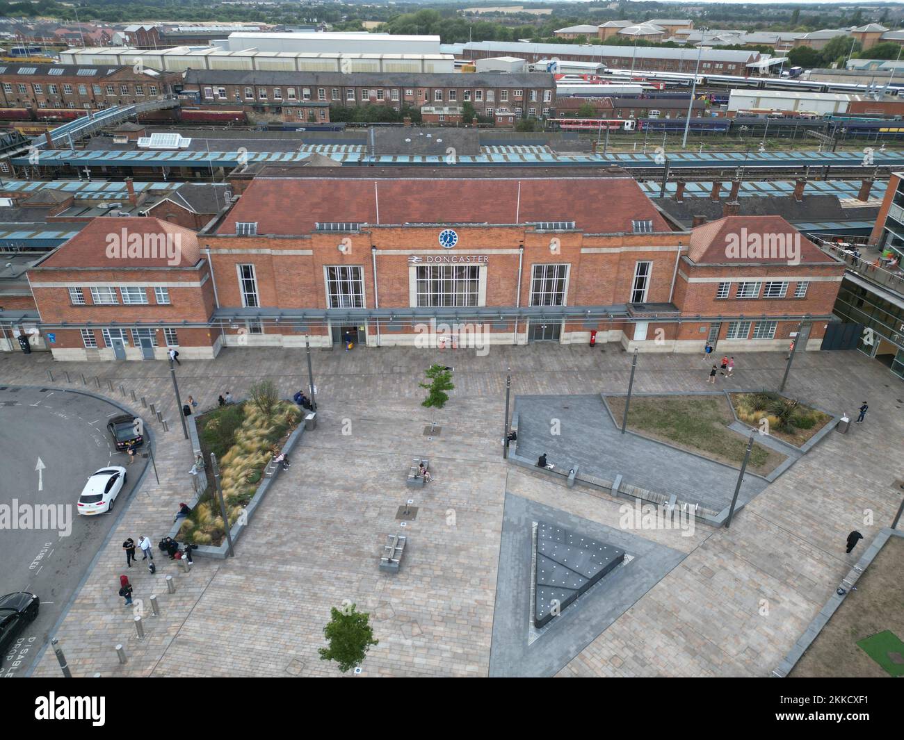 An aerial view of the Doncaster Railway Station Renovated Building ...