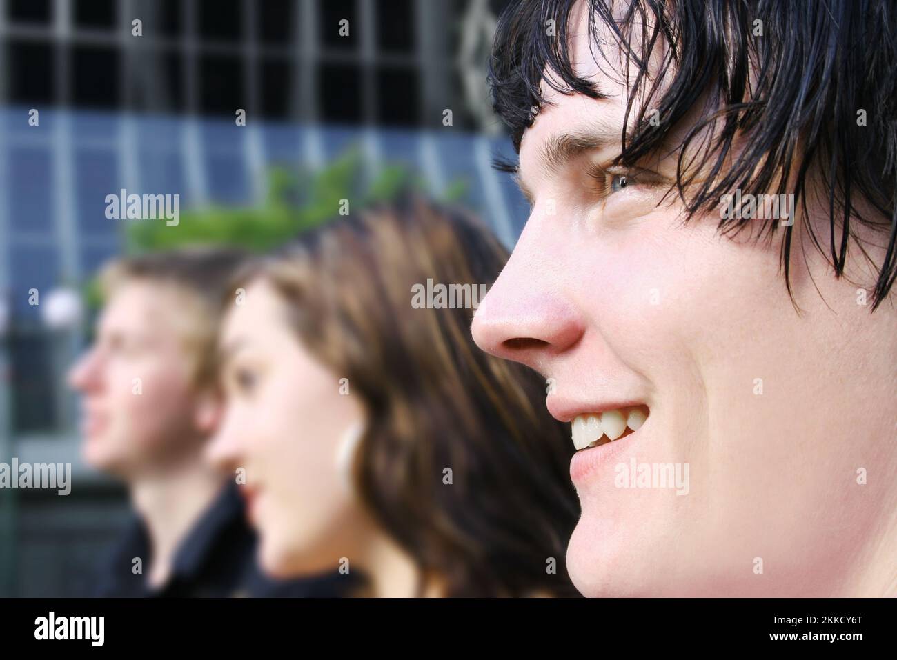 Woman facing forward smile hi-res stock photography and images - Alamy