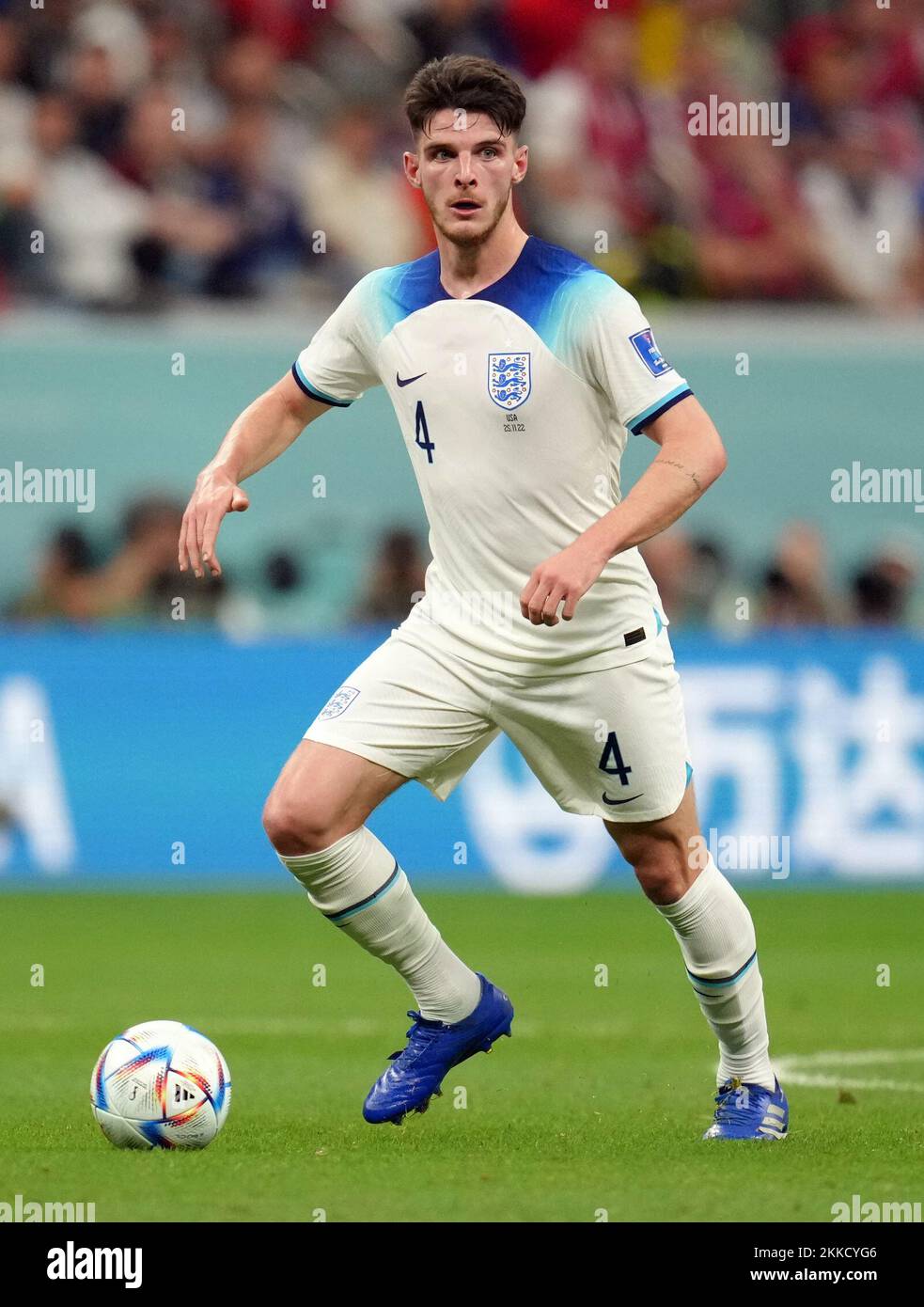 England's Declan Rice during the FIFA World Cup Group B match at the Al ...