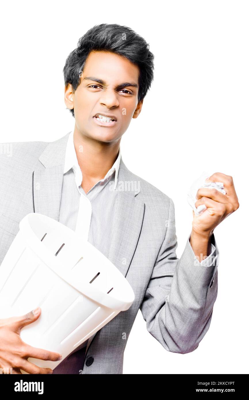 Young good looking Asian business man throwing a tantrum gnashing his ...