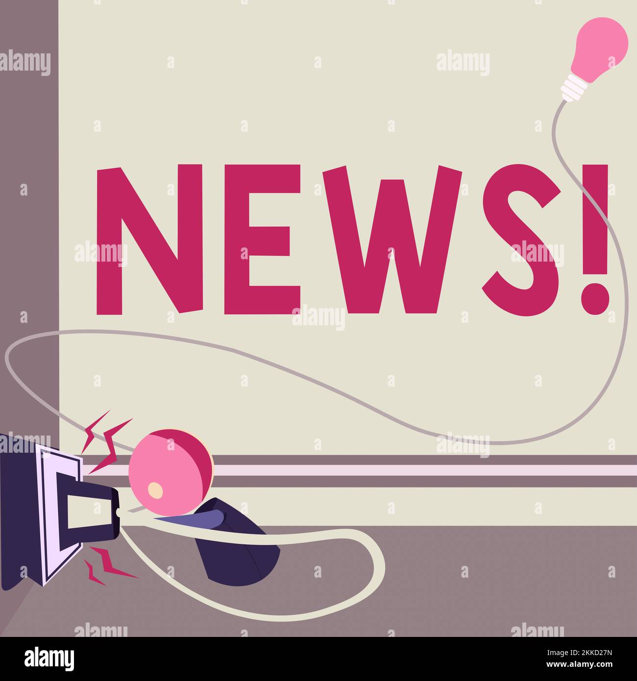 Sign displaying News. Word Written on newly received or noteworthy ...