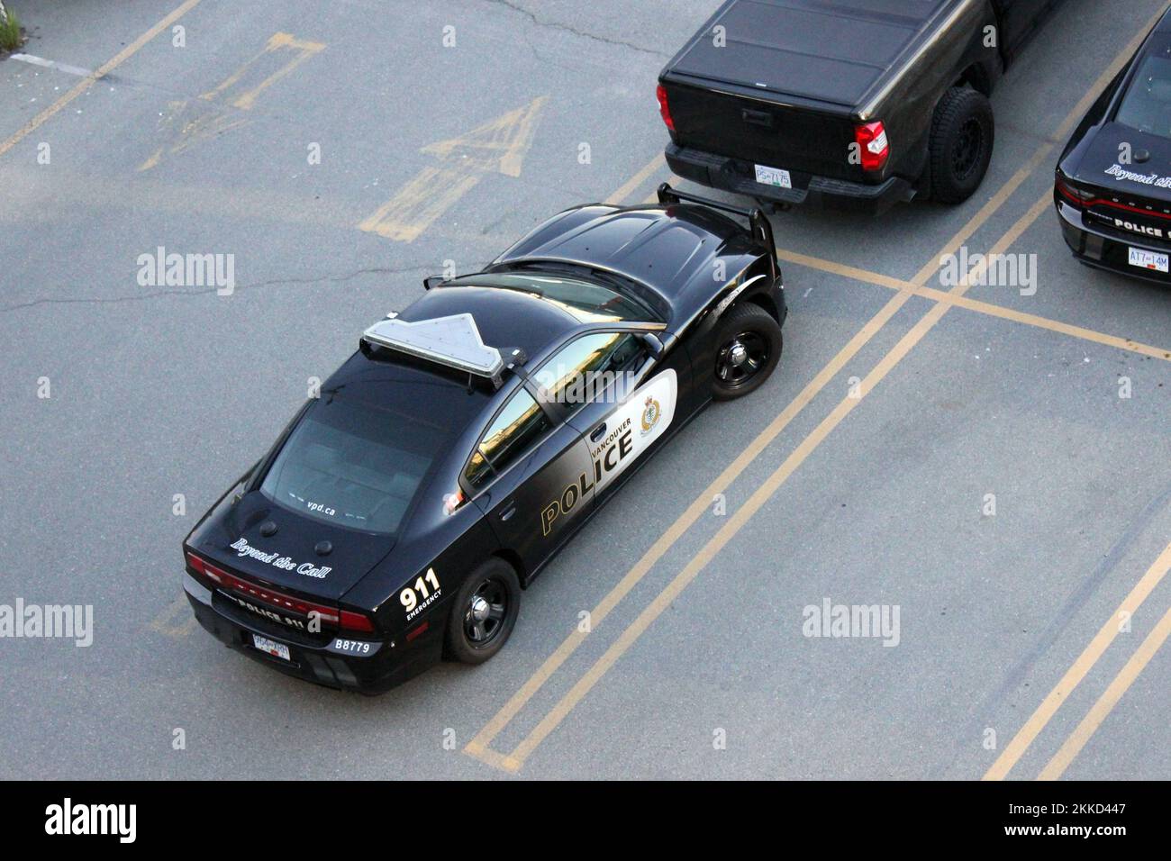 The police cars at a parking lot Stock Photo - Alamy