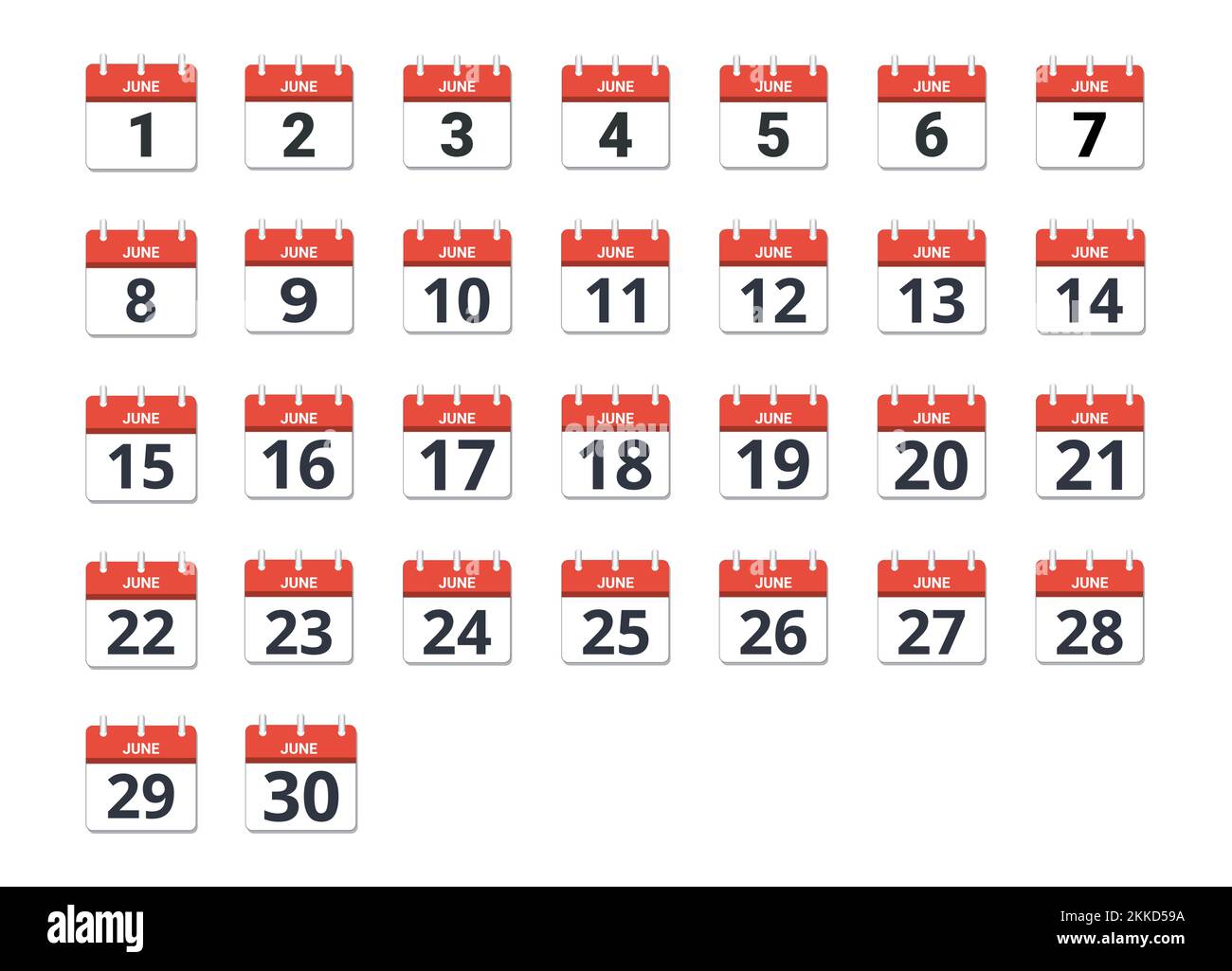 June month calendar Stock Vector Images - Alamy