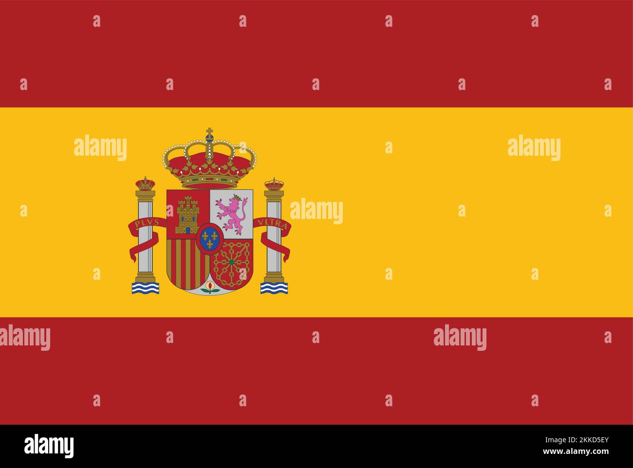 The national flag of Spain. Vector illustration Stock Vector Image ...