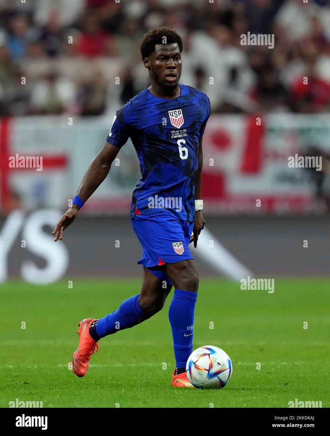 USA's Yunus Musah during the FIFA World Cup Group B match at the Al ...