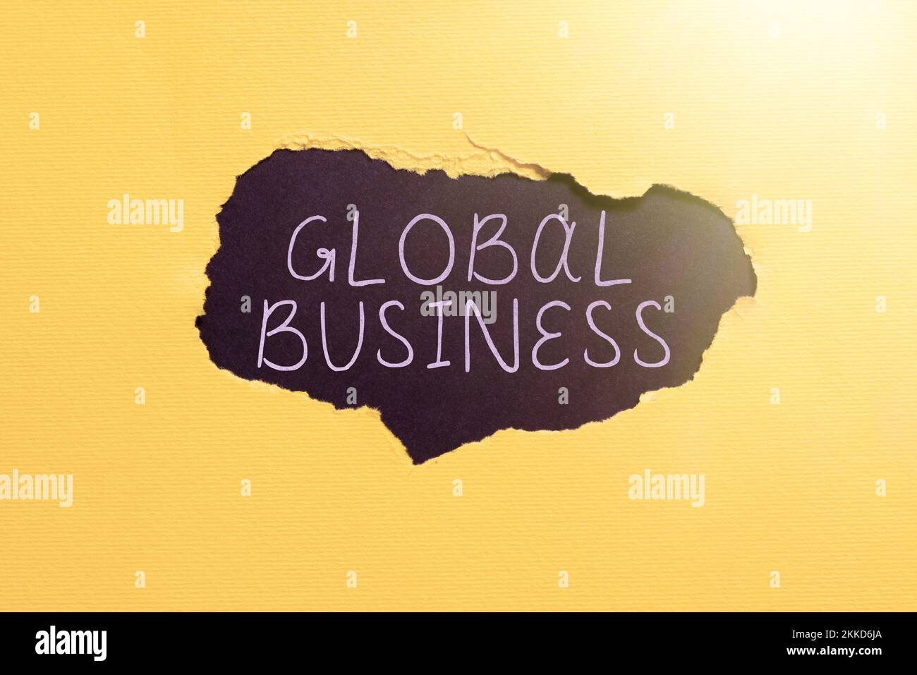 Text sign showing Global Business. Internet Concept company that ...