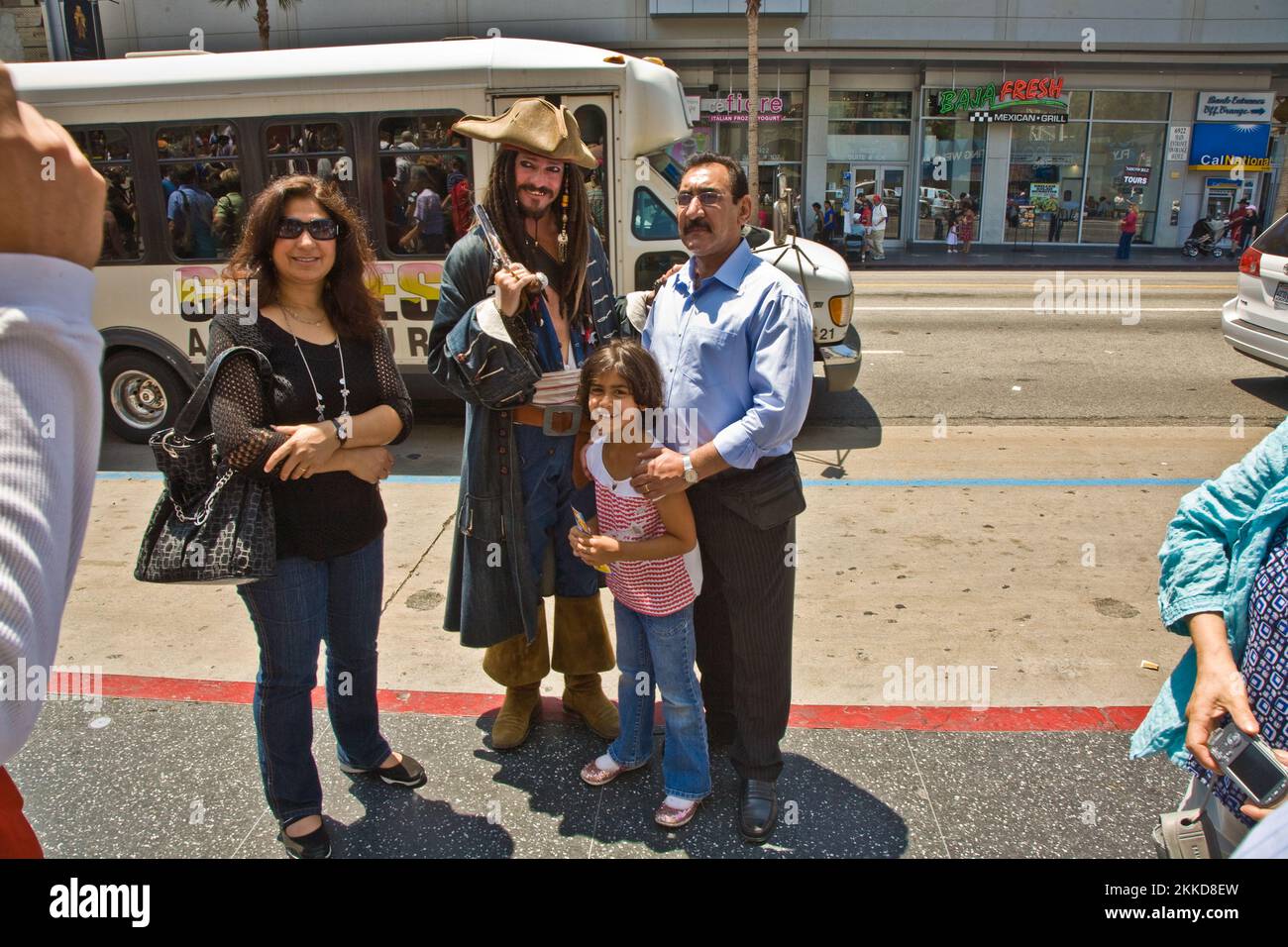 Hollywood, USA - July 5, 2008: actors are dressed as Hollywood doubles ...