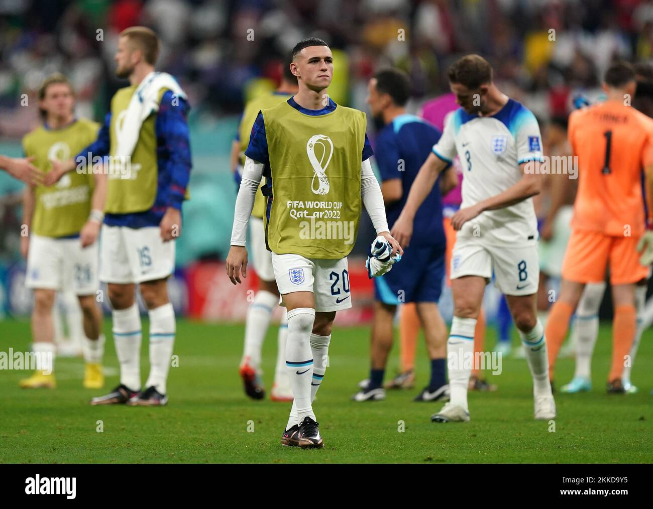 England's Phil Foden after the FIFA World Cup Group B match at the Al ...