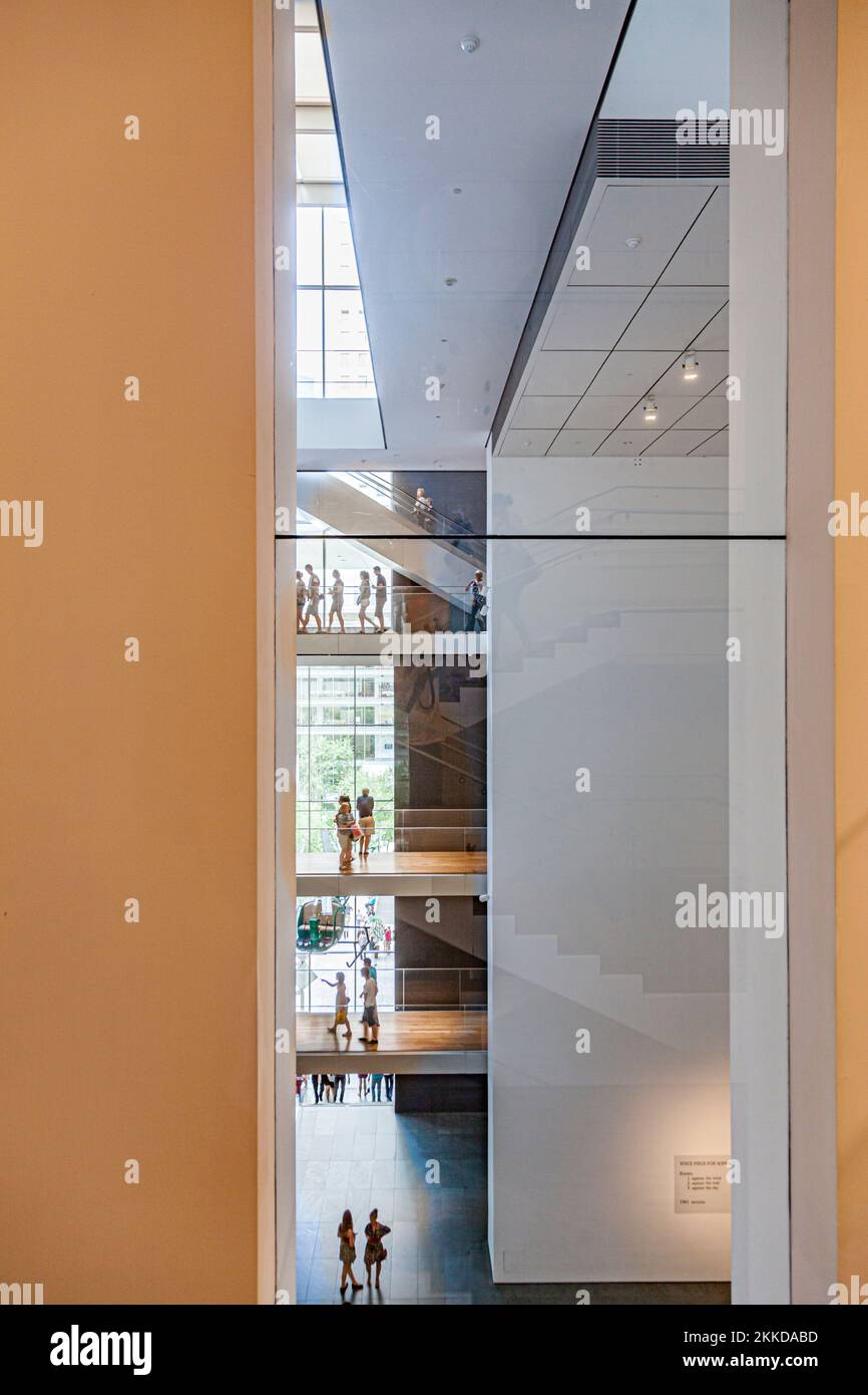 New York, USA - July 10, 2010: People inside the Museum of Modern Art ...