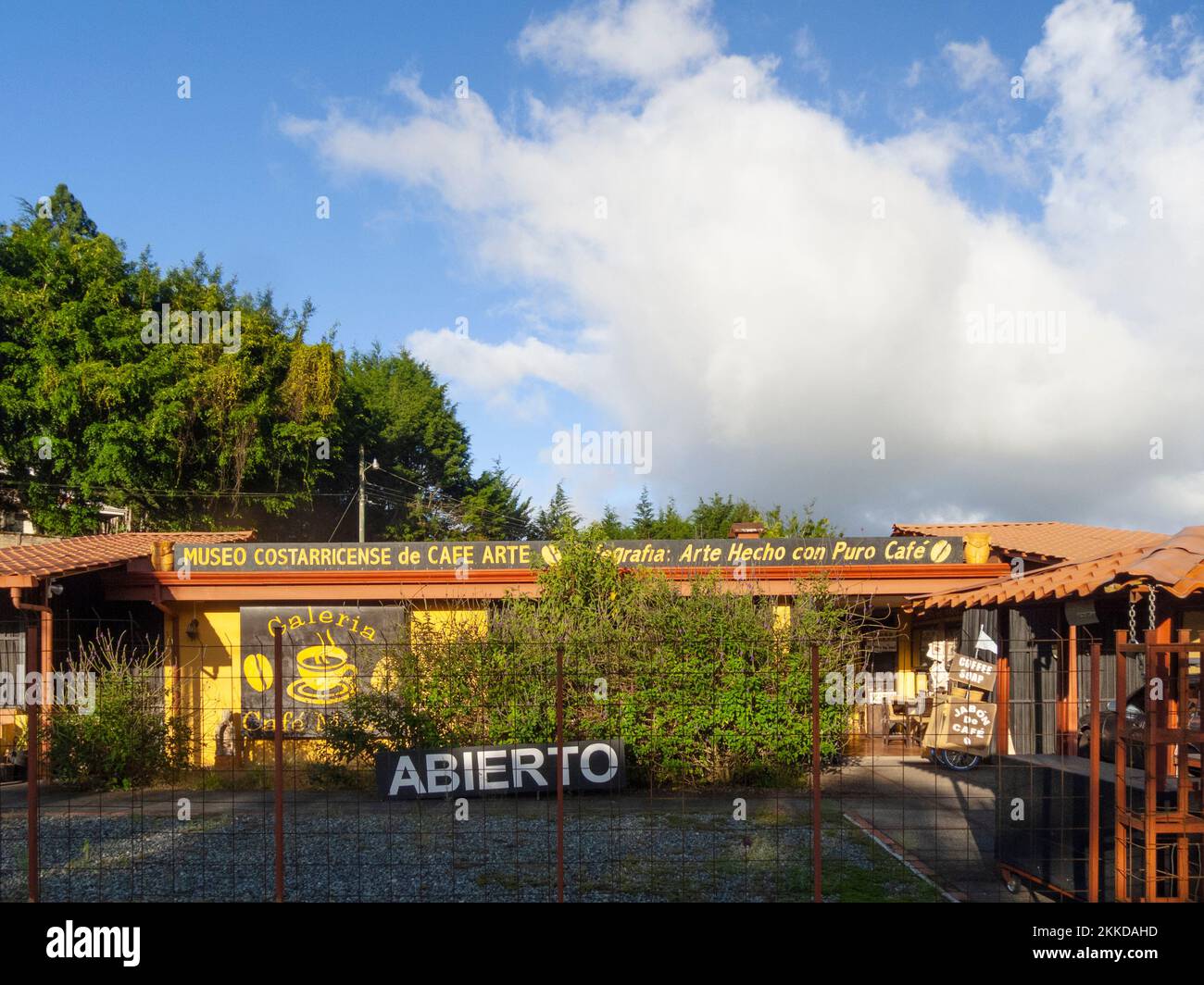 PARAISO, COSTA RICA - DEC 29, 2014: museum of the art of cafe is open ...