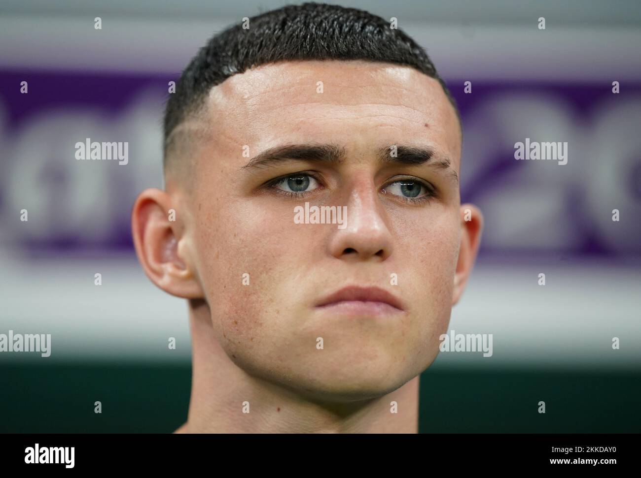 England's Phil Foden before the FIFA World Cup Group B match at the Al ...