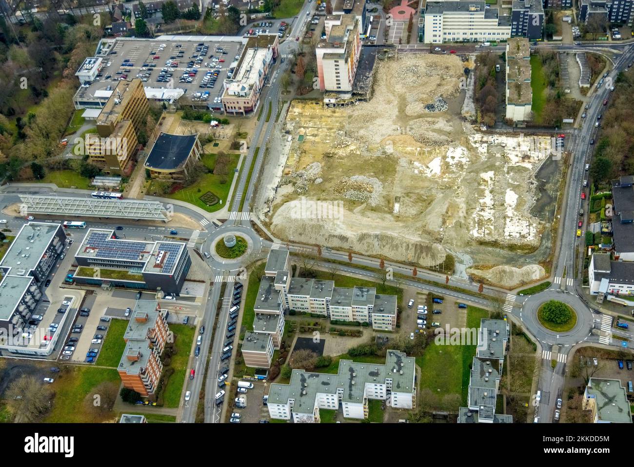 Construction site with demolition of former turmarkaden hi-res stock ...