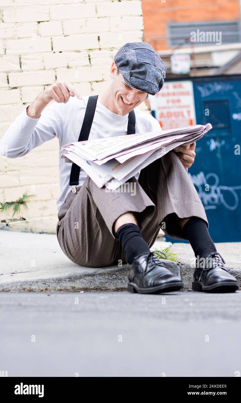 Vintage paperboy hi-res stock photography and images - Alamy