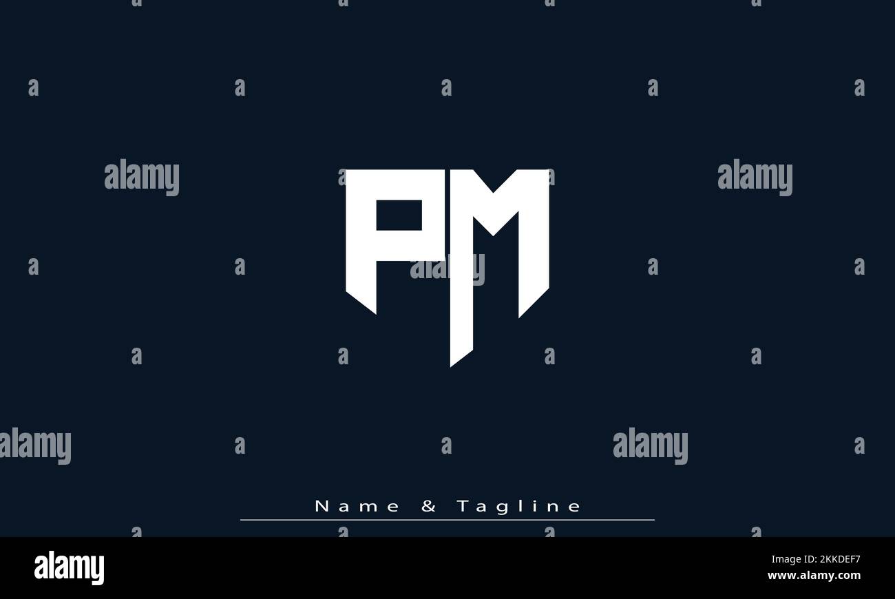 Alphabet letters Initials Monogram logo PM , MP Stock Vector Image ...